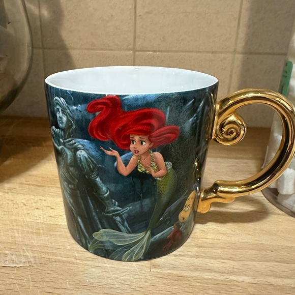 Disney | Kitchen | Disney Little Mermaid Mug With Gold Handle | Poshmark
